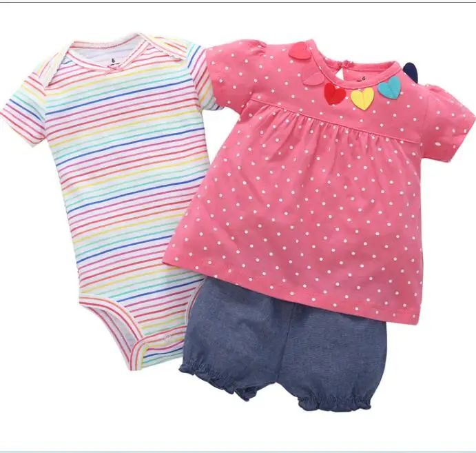 Spring Summer Cotton Newborn Infant Baby Onsie Bodysuit Baby Layette ...