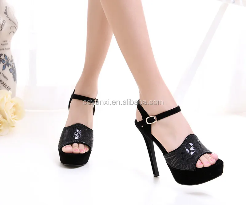 Latest Simple Design Women Ladies Fancy High Heel Shoes China Wholesale ...