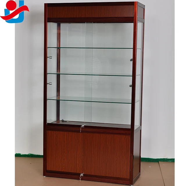 Stronger Aluminum Frame Glass Showcase With Adjustable Glass Shelves ...