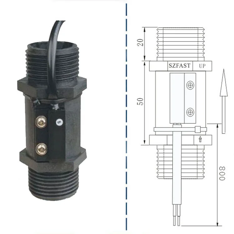 Plastic And Magnetic Vertically Mounted Small/low Water Flow Switch For ...