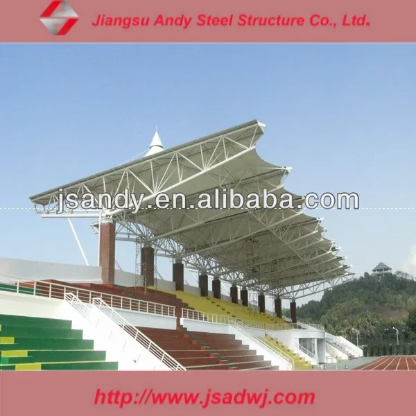 Prefab Galvanized Steel Truss Roof Structure For Stadium Bleacher ...
