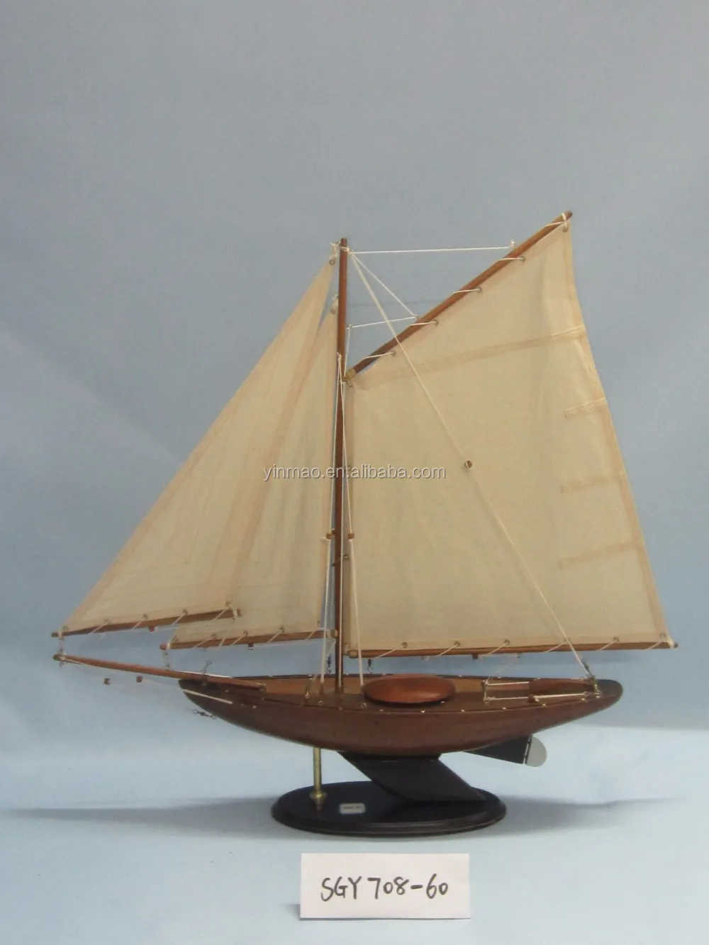"bermuda Sloop" Wood Sailing Boat Model,60x10x57cm,Antique Finish ...