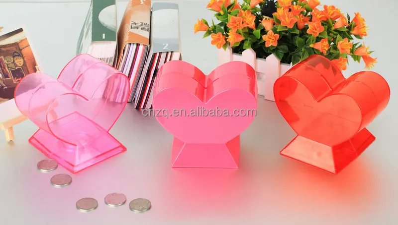 Heart Shape Money Box - Buy Heart Money Bank,Heart Piggy Banks,Clear ...