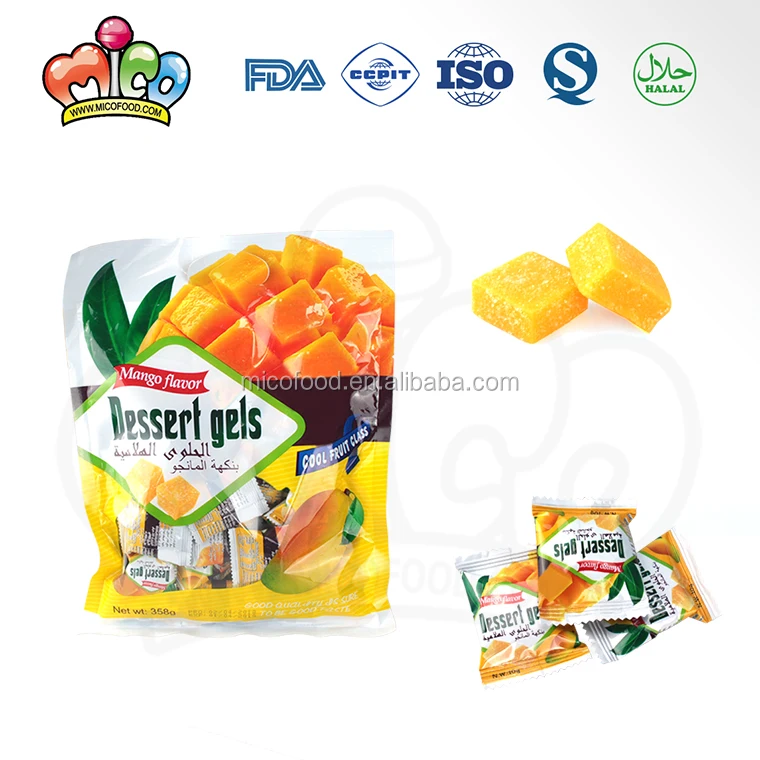Mango Flavor Dessert Gels Gummy Candy - Buy Fruit Flavored Candy,Soft ...