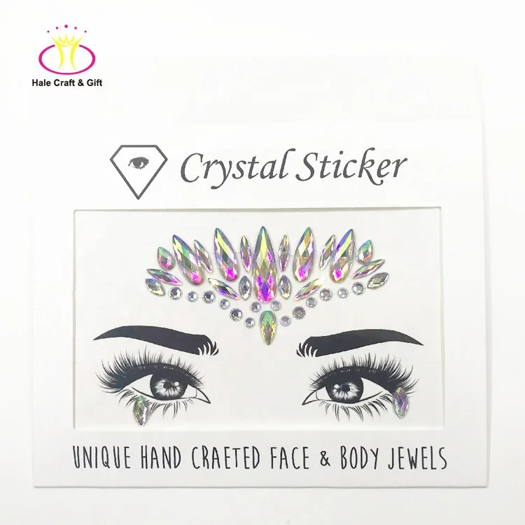 Custom Acrylic Gems Sticker For Face Eye Rhinestone Design Decoration ...