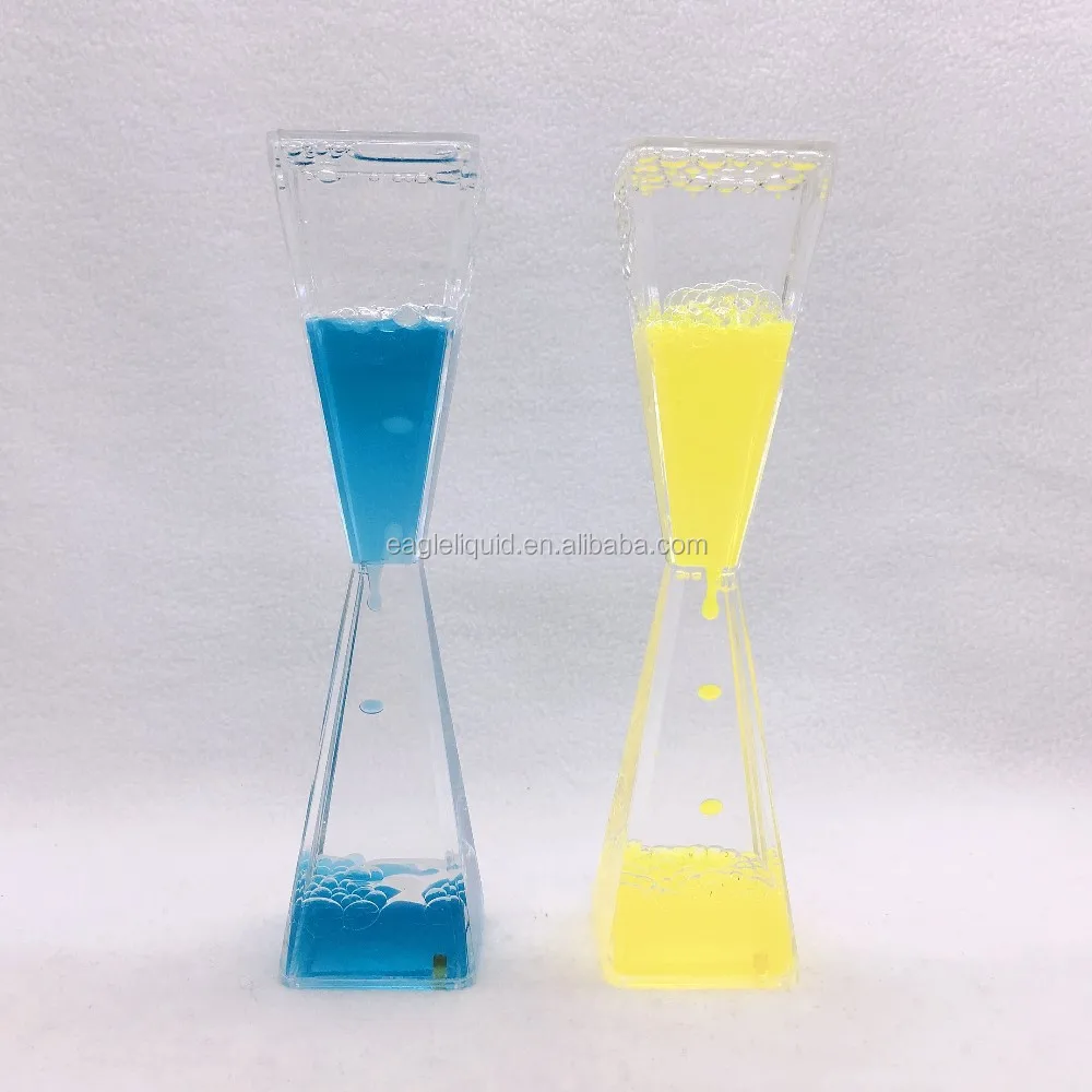 Heart Liquid Sand Timer Upward Hourglass With Floating Resin Floater ...
