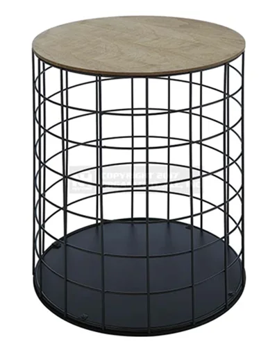 Iron Wire Base Coffee Table,Round Metal Wire Side Coffee Table - Buy ...
