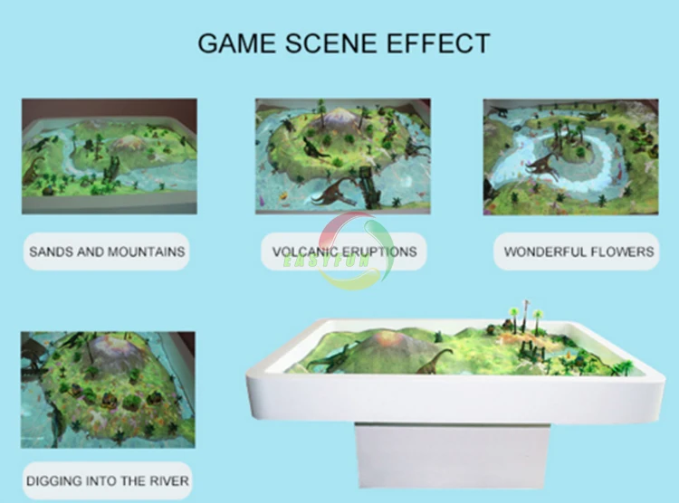 Game Center Kids Interactive Game Led Floor Projection Sandbox Sand Table