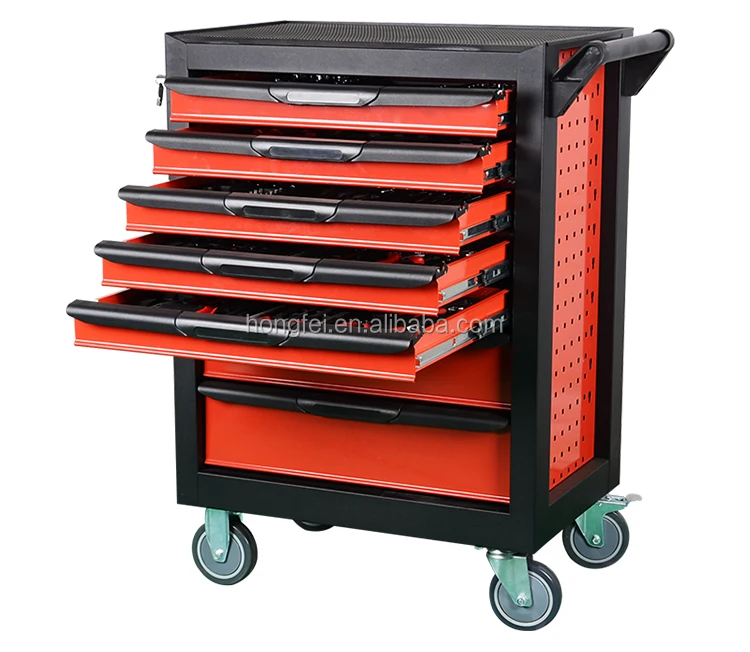 Hf 660 Pcs Complete Tools Mechanic Tool Box Set In Trolley Tool Cabinet ...