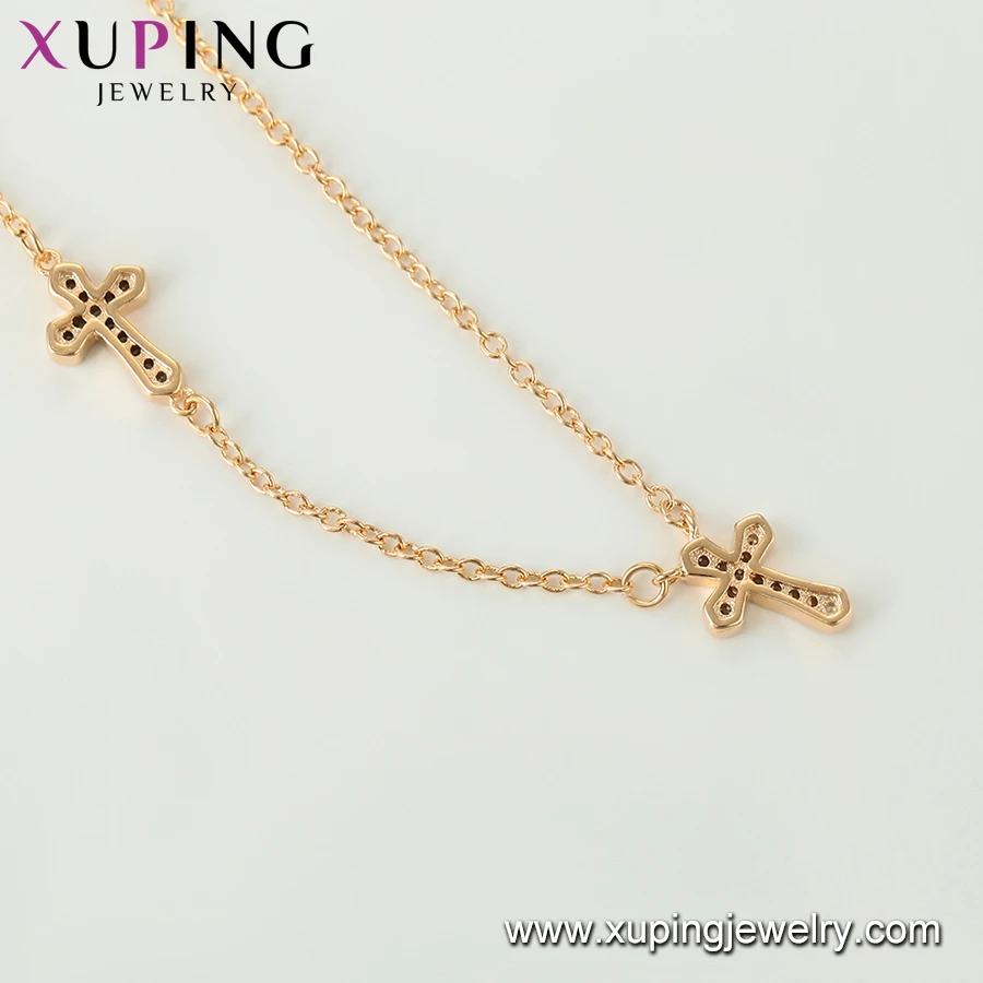 Wholesale Fashion Jewelry - 18k Gold Color Cross Necklace