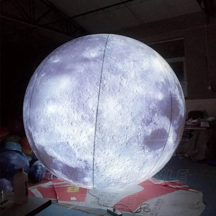 3m Dia Giants Inflatable Moon Balloon for Party Events