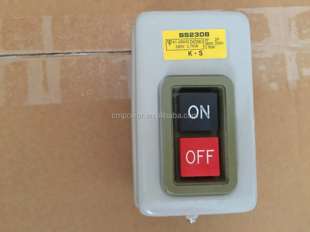 Electrical Low Voltage Push Button Om Off Switch 380v 15a 2.2kw 3p ...