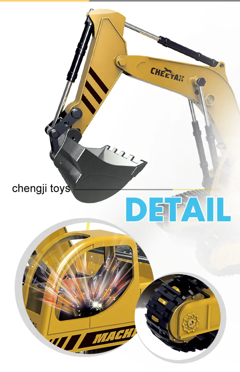 5 Channel Remote Controlled Alloy Caterpillar Metal Rc Excavator - Buy ...