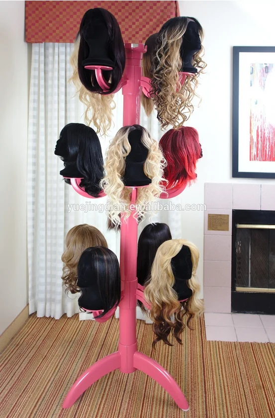 Wig Display Rack Hair Piece Display Stand Flooring Perwig Hair ...