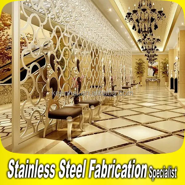 Custom Made Sollutuion Hotel Lobby Partition Artistic Steel Aluminum ...