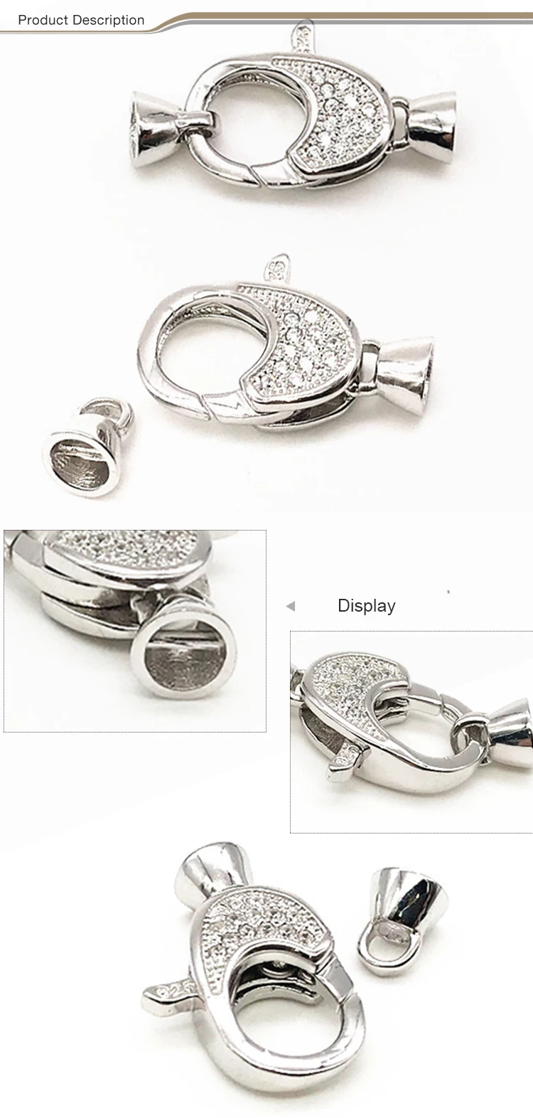 Custom Jewelry Clasp Manufacturer 925 Sterling Adjustable Necklace ...