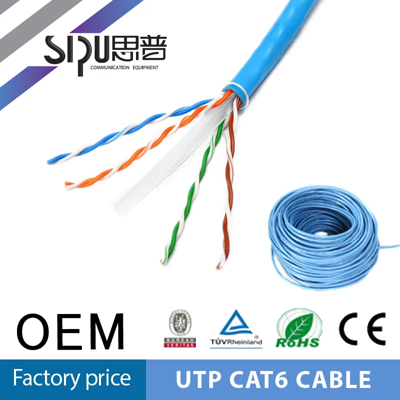 Sipu High Speed Rg45 Utp Cat6 Lan Cable 4 Pair 23 Awg Ce/rozh Approved ...