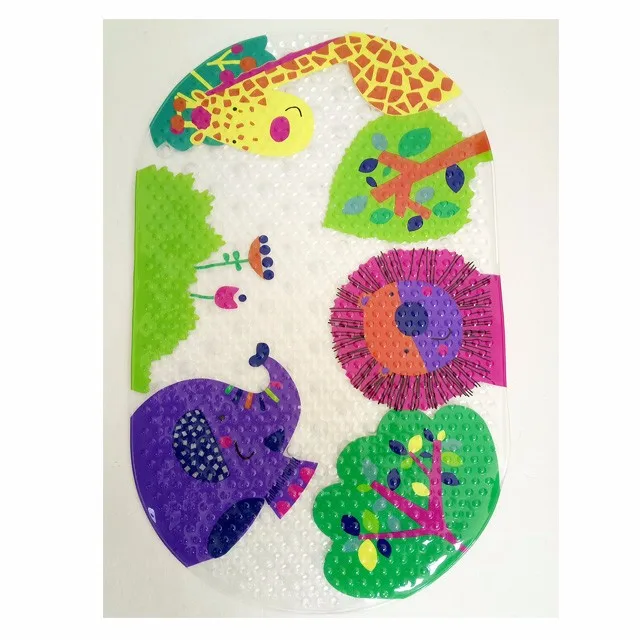 Pvc Oval Printed Non Slip Bath Mats For Kids - Buy Non Slip Bath Mats ...