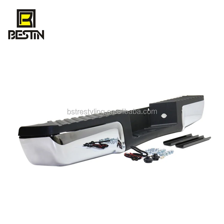 Chrome,Steel Complete Rear Bumper Assembly For 2013-2016 Super Duty ...