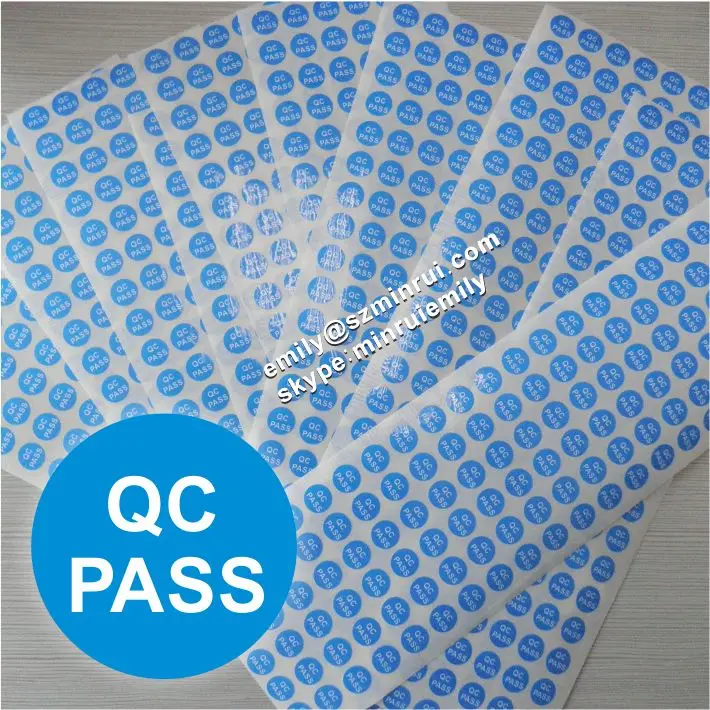 Custom Water Proof Self Adhesive Round Qc/qa Passed Quality Control ...