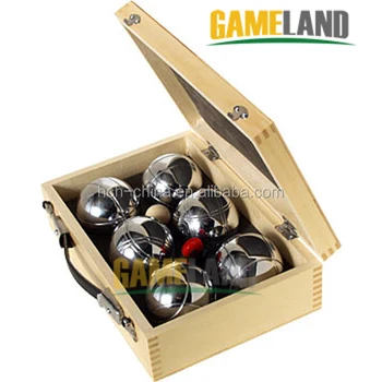 73mm 6 Metal Bocce Set In Wooden Box - Buy Metal Bocce Ball,Boule Ball ...