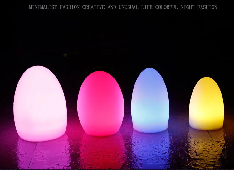 Ip65 Rechargeable Lamp Remote Control Led Light Egg Shape Outdoor Lamp ...