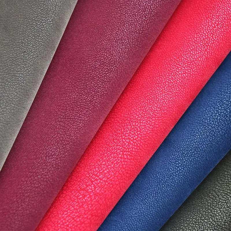 Embossed Pattern Synthetic PU Material NAPA Pattern Metallic Leather ...