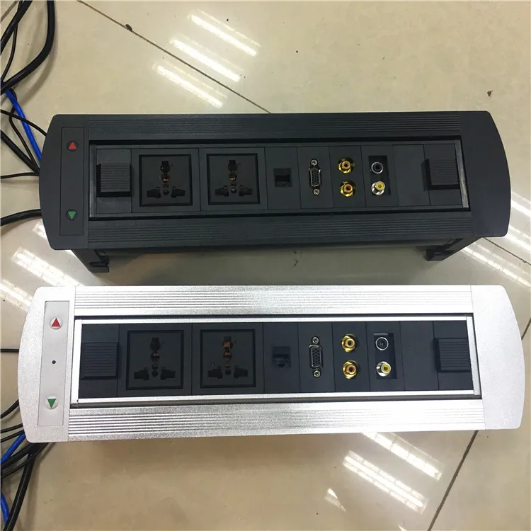 Motorized Conference Switch Rotate Table Power Socket