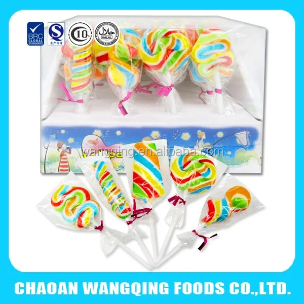 Wholesale Family Pack Swirl Rainbow Lollipop With Display Box - Buy ...