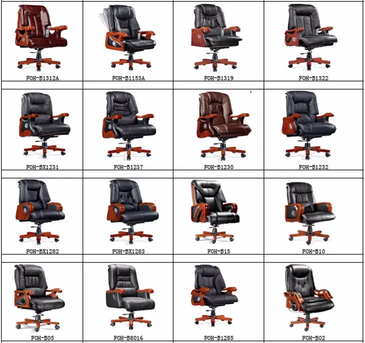 Classical Leather Ceo Office Chair Executive Office Chair Mahogany ...
