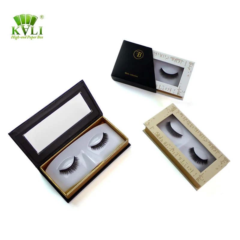 Custom Printed Hard Paper Eyelash Extension Packaging Box Private Label ...