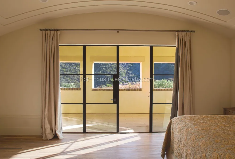 Steel Frame Fixed Window Single Or Double Glazed Tempered Glass For ...