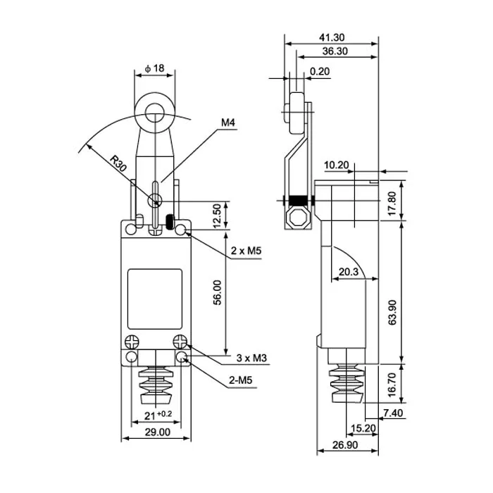 10a 250vac Omro Limit Switches Door Limit Switches (me8104 Az8104 ...