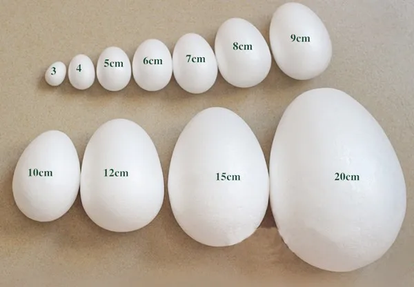 Wholesale 13cm Oval Shaped Styrofoam Foam Egg For Diy Craft Easter Eggs ...