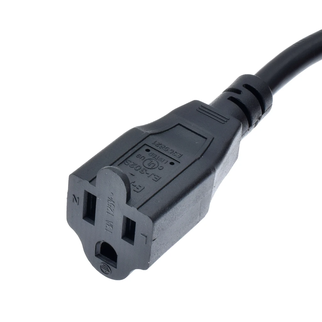 Usa 3 Poles Extension Power Cable,Nema 5-15p To5-15r Power Cord - Buy ...