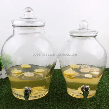 Lemon Water Bottle Water Dispenser Tap Glass Decanter - Buy Lemon Water ...