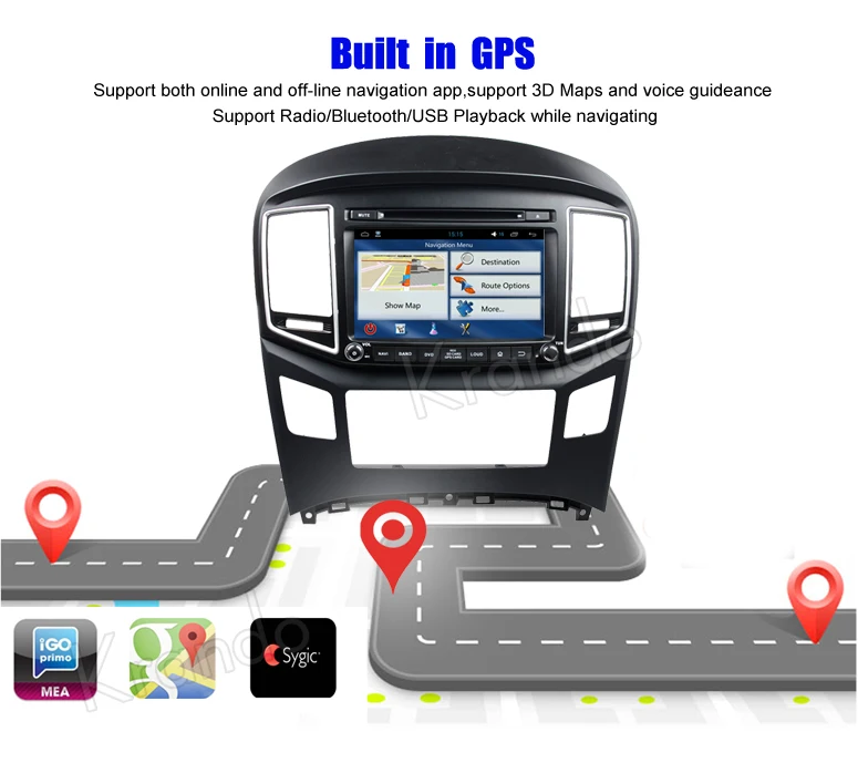 Krando Android 9.0 Car Radio Navigation For Hyundai H1 2016 2017 Car ...