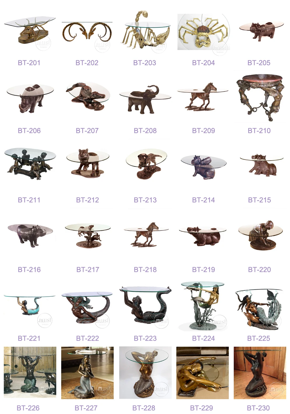 Luxury Bronze Mermaid with Dolphin Coffee Table Base