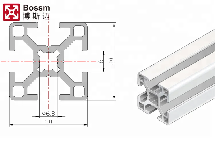 High Quality Anodized 3030 Aluminum Extruded Profile T Slot V ...