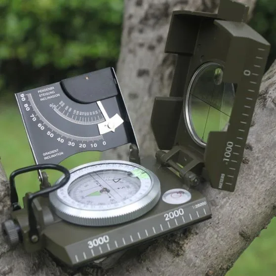 Military Compass With Clinometer - Italian Army Type Pocket Hiking Kit ...