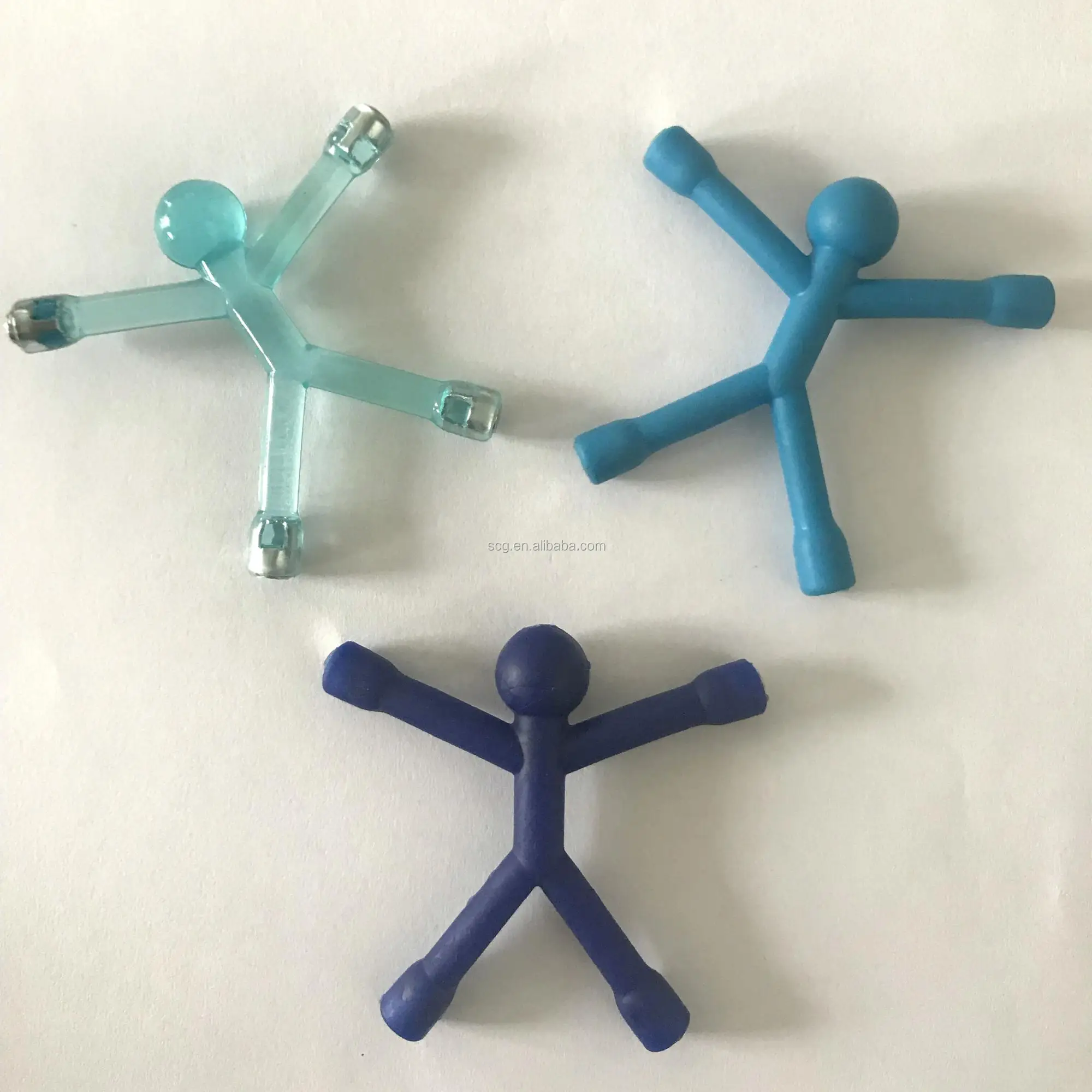 Bendable Q-Man Magnet Toy for Education - Customizable Fun