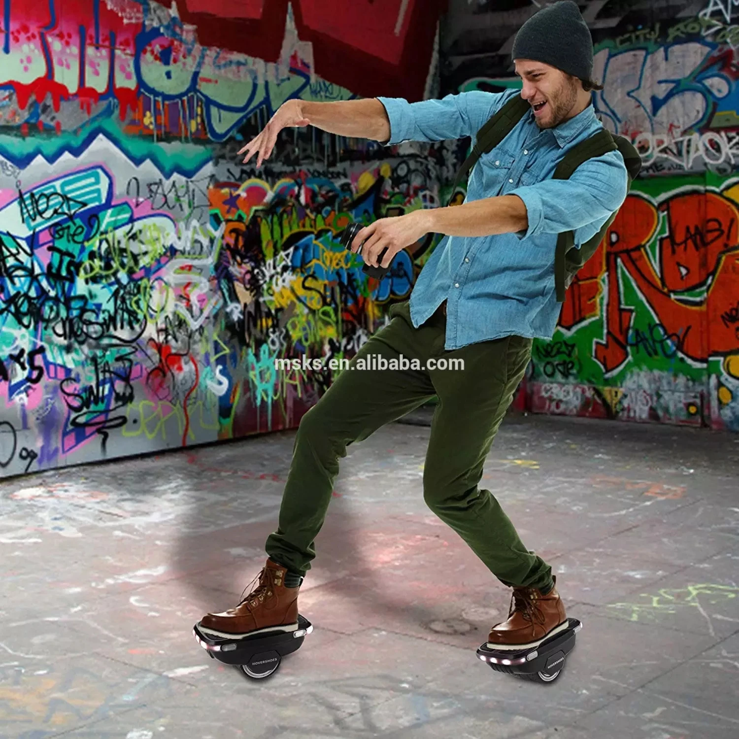 6.5inch Tire Size Electric Balcnce Hover Shoes Skate Board With Blue ...