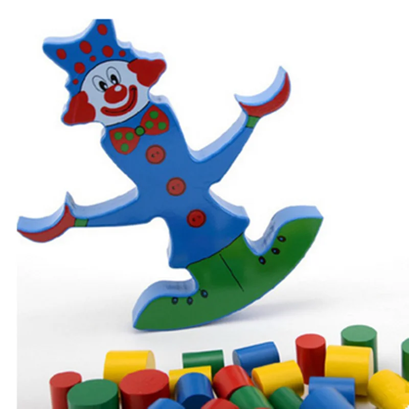 Environmental Educational Intelligent Wooden Clown Balance Beam For ...
