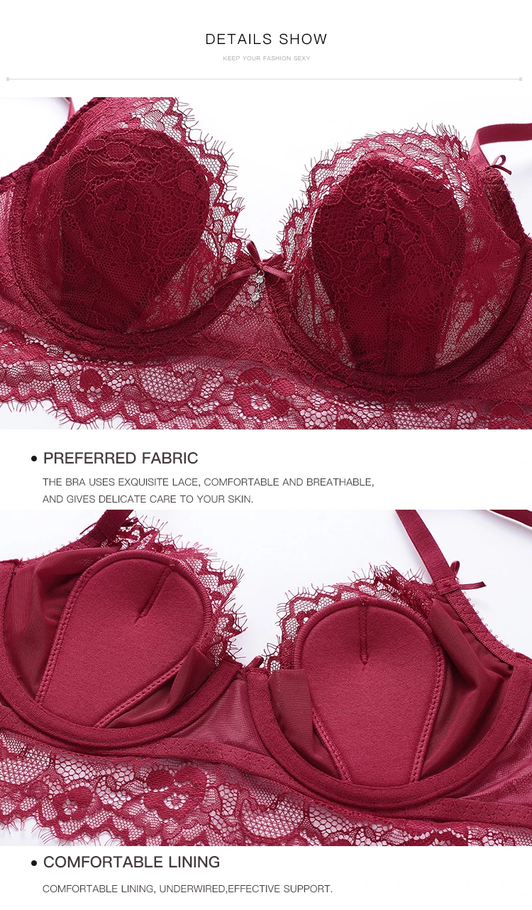 Young Girl Sexy Underwear Bra Set Breathable Rich And Sexy Thin Cotton ...