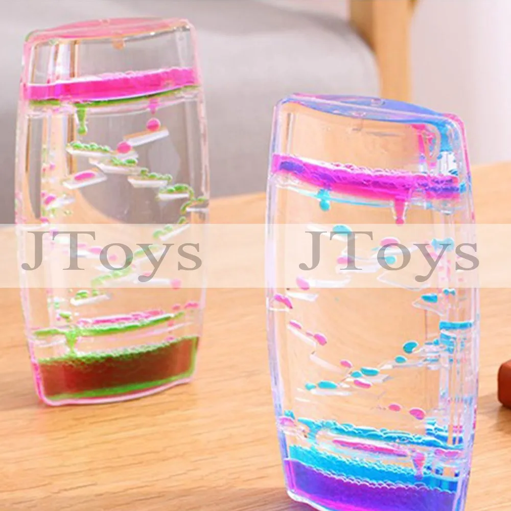 Sensory Play Liquid Motion Bubble Timer Bubbler Hourglass Two Drops ...