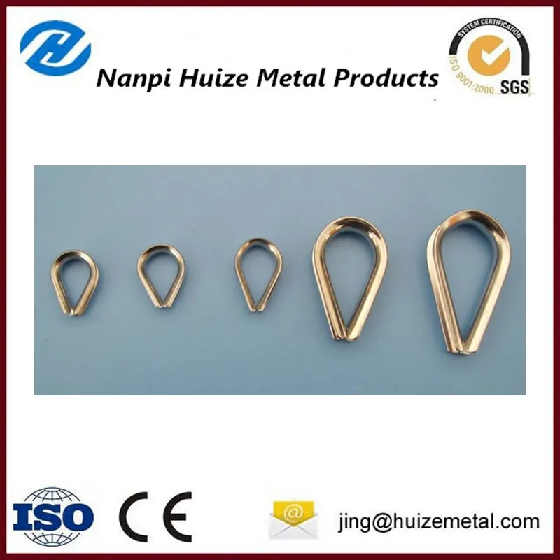 A2 A4 Stainless Steel Wire Rope Thimbles G414/g411/din6899 Thimble ...