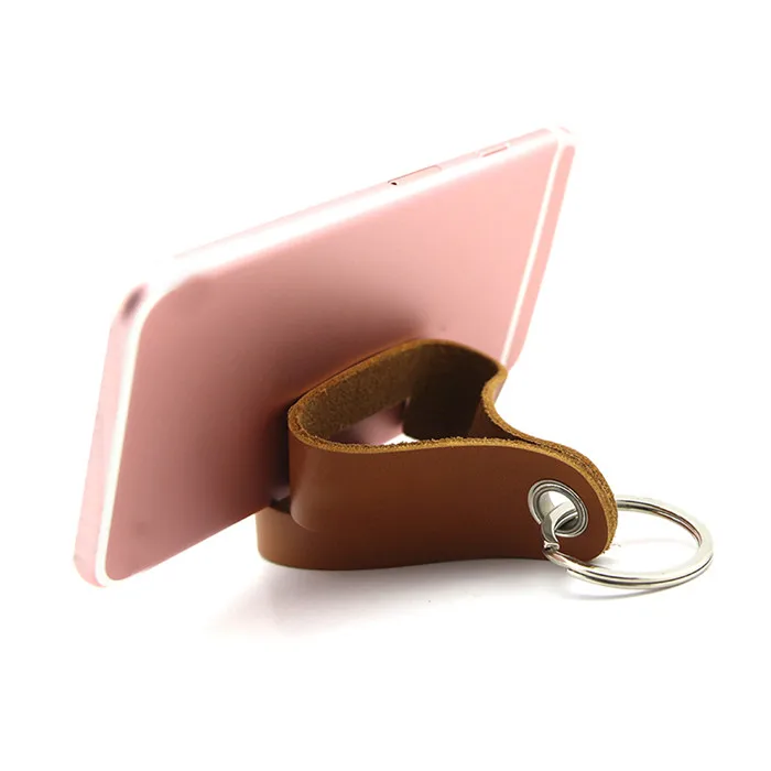 Fashion Style Handmade Leather Key Holder Cell Phone Stand Keyholder ...