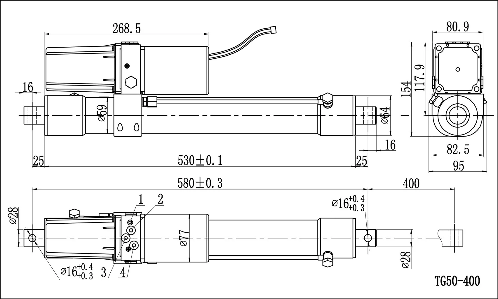 Table Putter Lifting Device Dc Hydraulic Push Rod Micro Dc Hydraulic ...