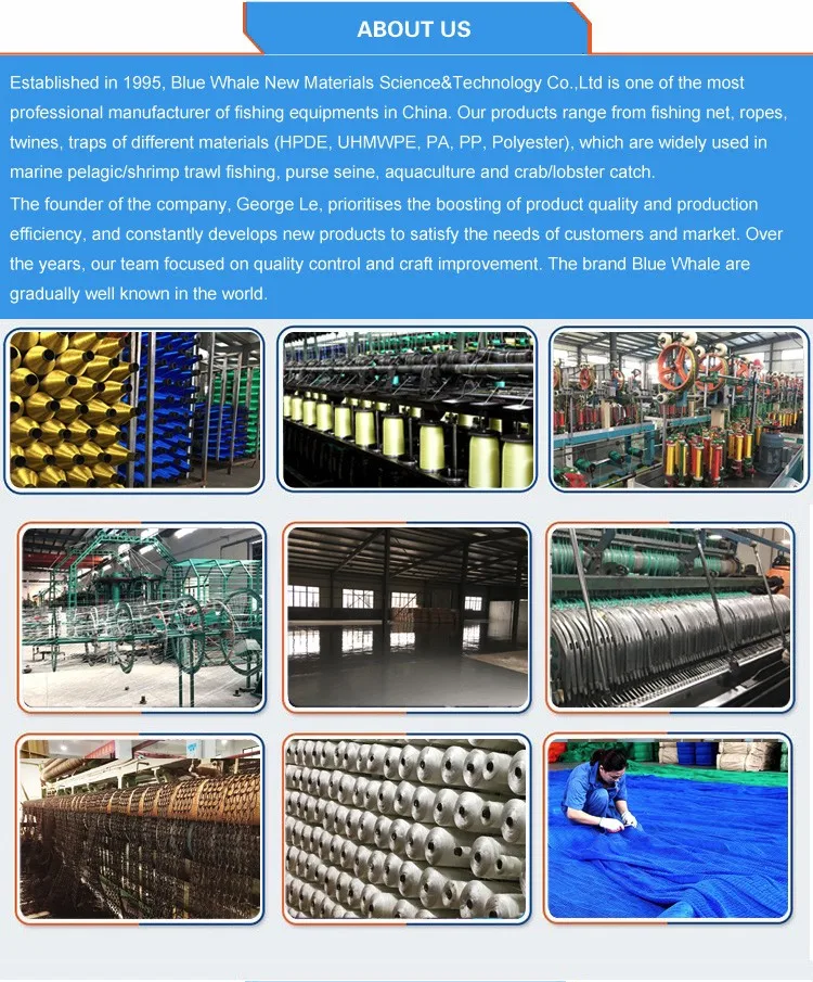 China Factory Price Polyester Multifilament Knotless Raschel Fishing ...