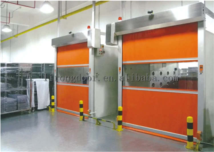 High Speed Clean Room Roller Shutter Door Pvc Fast Rolling Door - Buy ...